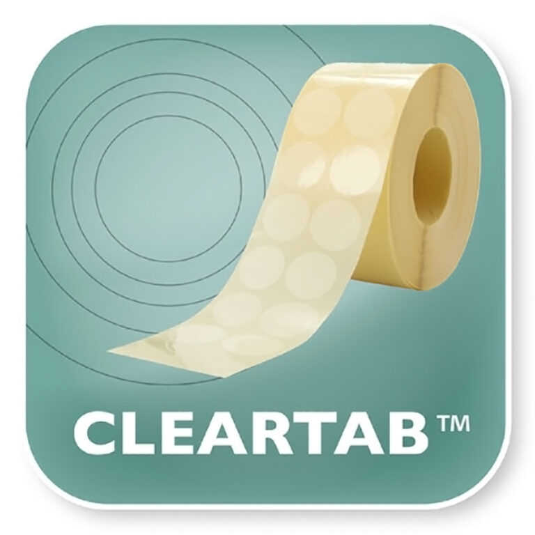 Clear Circular Sealing Tabs - For Print Finishing & Packages